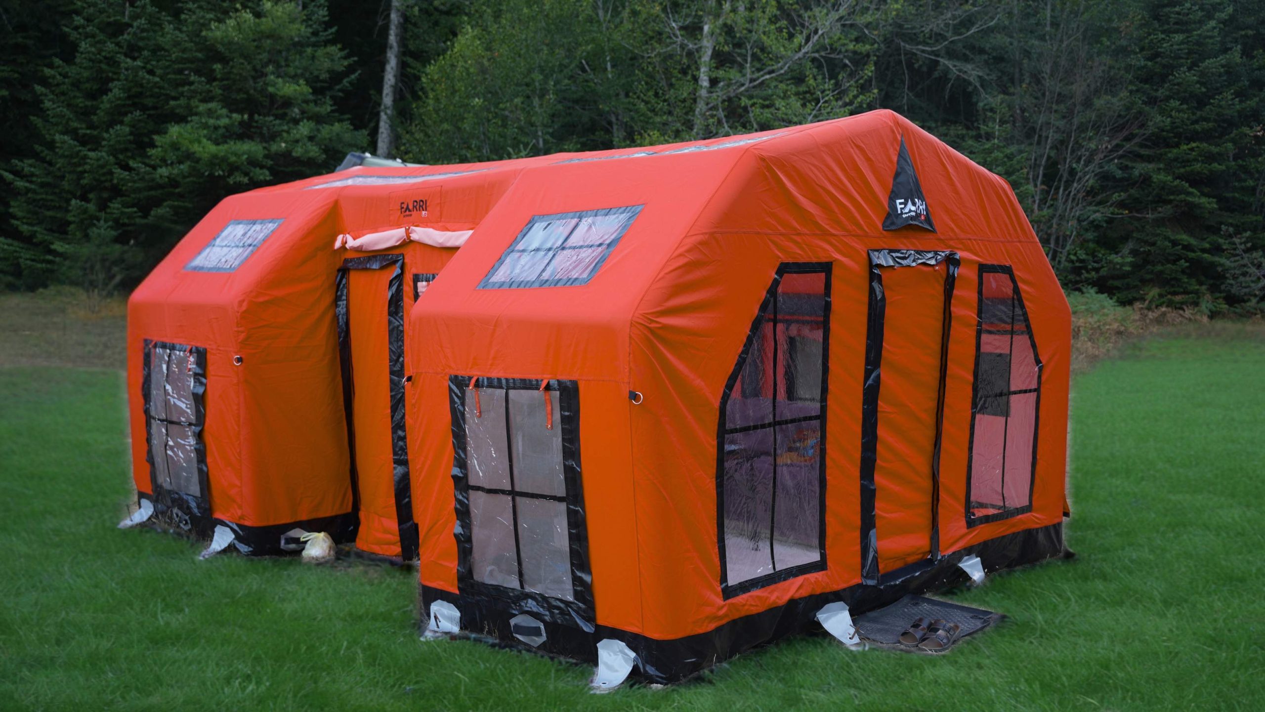 Uzay Kapsülü Şişme Çadır 16 m² | 12/14 Kişilik | 5 Mevsim Turuncu renk ...